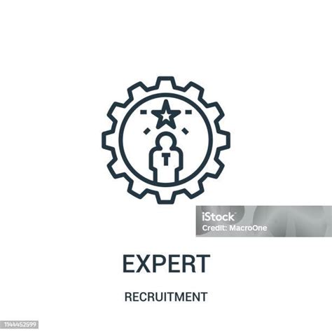 채용 컬렉션에서 전문가 아이콘 벡터 얇은 라인 전문가 개요 아이콘 벡터 일러스트 레이 션입니다 개발에 대한 스톡 벡터 아트 및 기타 이미지 Istock