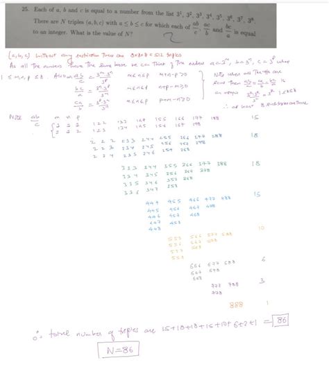 Pascal Contest 2024 Question 25 On Number Of Triples Sumant Sumant