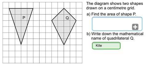 Solved The Diagram Shows Two Shapes Drawn On A Centimetre Grid A Find The Area Of Shape P B