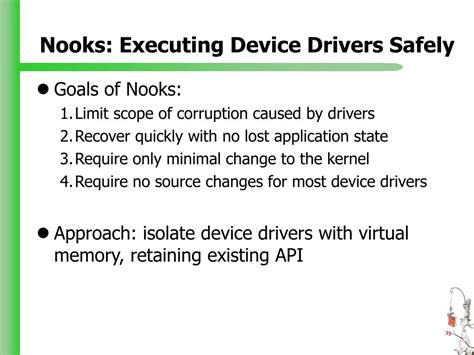 Ppt Nooks Safe Device Drivers With Lightweight Kernel Protection