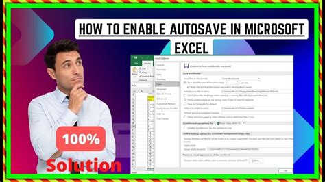 How To Enable Autosave In Microsoft Excel Youtube