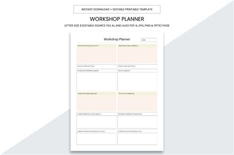 Workshop Planner Kdp Interior Graphic By Graphic Hero · Creative Fabrica