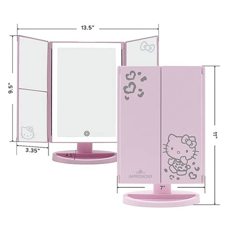 Hello Kitty Pink Colors Tri Fold Vanity Mirror Rooms To Go