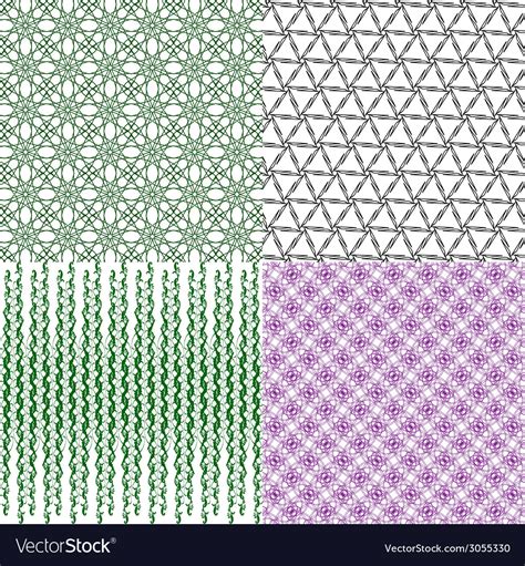 Set Of Geometric Pattern In Op Art Design Vector Image