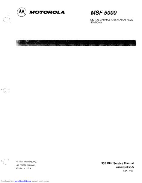 motorola msf 5000 uhf repeater service manual service manual download