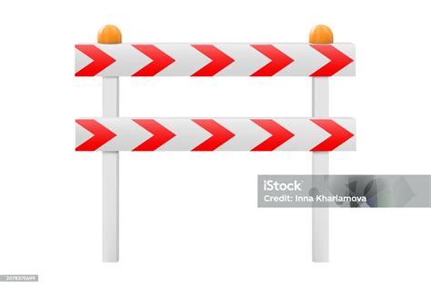 도로를 막기를 위한 빨간 줄무늬를 가진 방어적인 도로 장벽 사실적인 3d 벡터 일러스트 레이 션 가드 레일 도로 장벽 울타리 절연 통하고 있습니다 도로 공사방책 표지판 3
