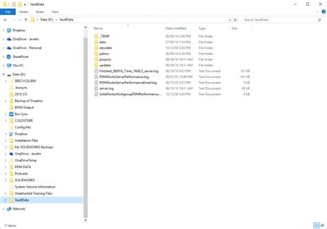 SOLIDWORKS Workgroup PDM Vault Backup Procedure