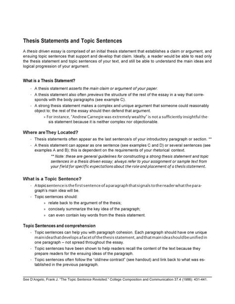 45 Perfect Thesis Statement Templates Examples Templatelab