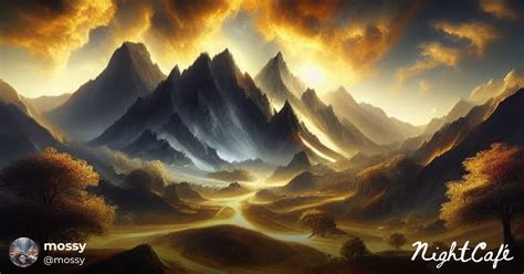 Dramatic Chiaroscuro Landscape With Intense Light Ai Art