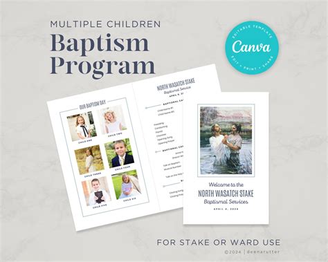 Lds Baptism Program L Stake And Ward L Lds Primary 2024 L Multiple