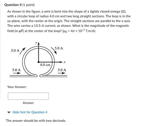 Solved With A Circular Loop Of Radius Cm And Two Long Chegg