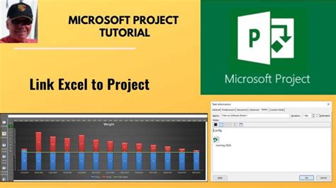 An Image Of A Computer Screen With The Words Link Excel To Project And Microsoft Project