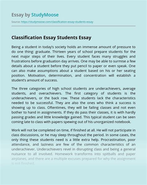 What Is A Classification Essay Artofit
