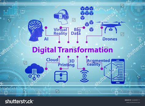 Digital Transformation Concept 3d Rendering Stock Illustration 1626838111 Shutterstock