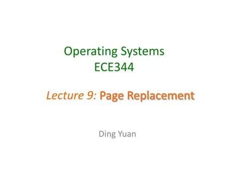 Ppt Operating Systems Ece344 Powerpoint Presentation Free Download