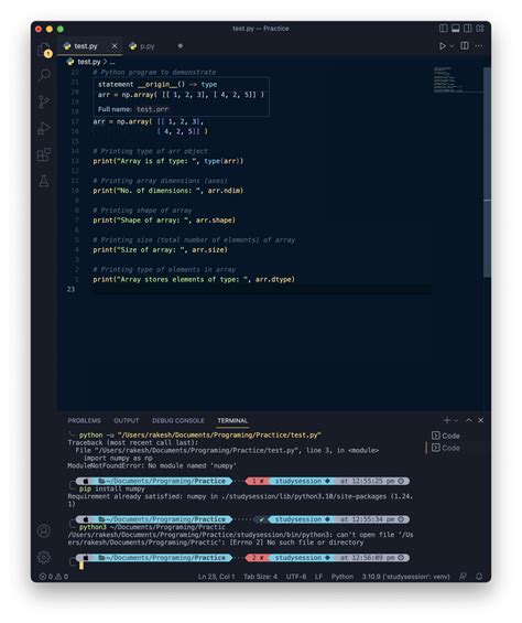 In Am A Noob At Coding And Stuff I Am Trying To Use Python Librarynympy In My Mac I Did