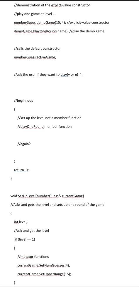 Solved Cop 3014 Program 11 Number Guess Game Class With