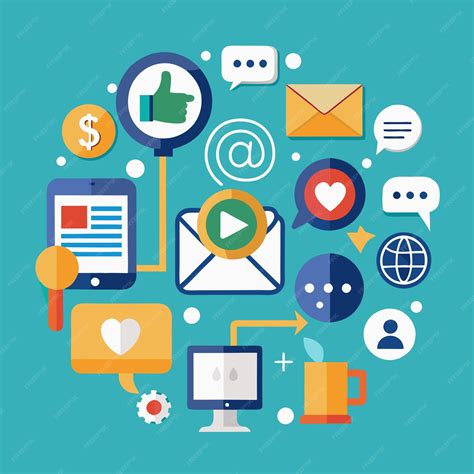 Social Media Icon Set Premium Ai Generated Vector