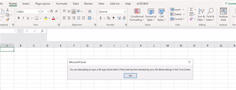 You Are Attempting To Open A File Type Excel Add In Files That Has