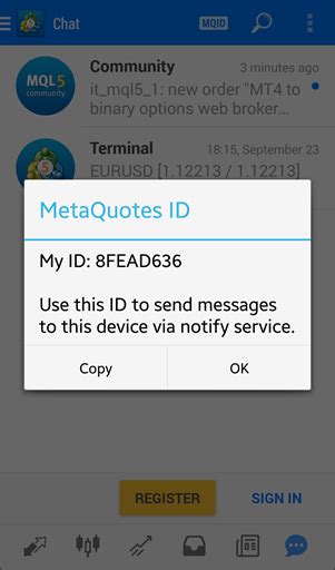 Messages Metatrader 5 For Android Metatrader 5 Android Help