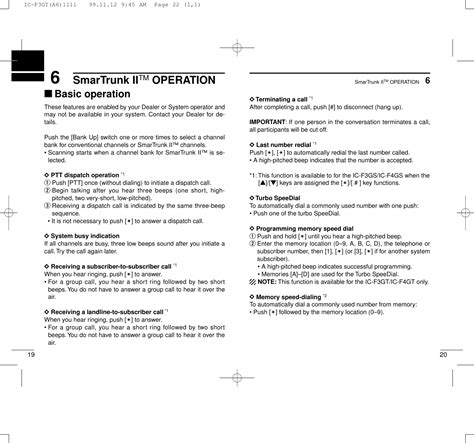 ICOM Orporated IC F3G 1 VHF FM Hand Held Transceiver User Manual IC F3GT A6 1111
