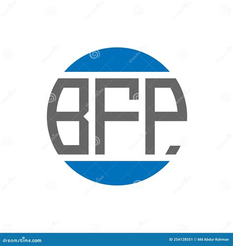Bfp Letter Logo Design On White Background Bfp Creative Initials Circle Logo Concept Stock