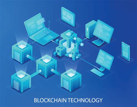 Blockchain Technology Vector Illustration 21188831 Vector Art At Vecteezy