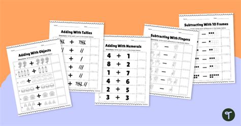 Addition And Subtraction Worksheets For Kindergarten Teach Starter