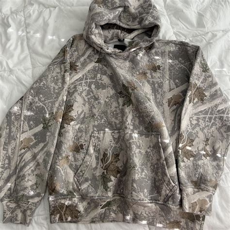 Abercrombie Light Camo Hoodie Size Xs Worn Depop