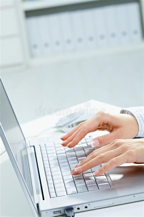Female Hands Typing On Keyboard Female Hand Typing On Laptop Computer Keyboard Ad Typing