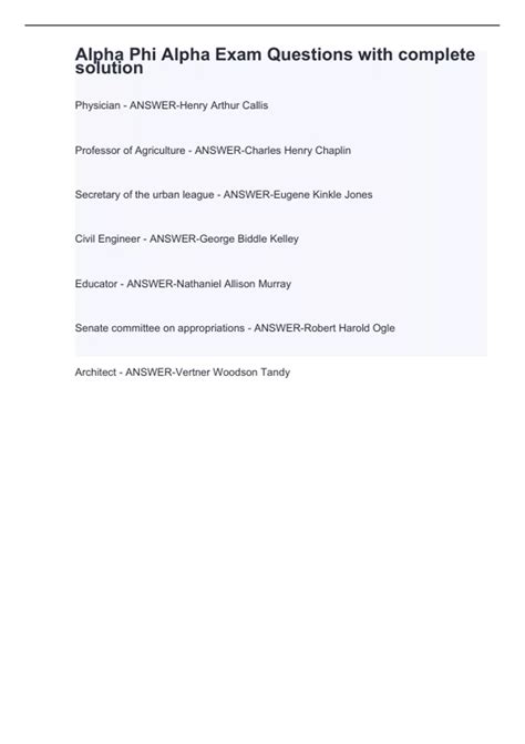 Alpha Phi Alpha Exam Questions With Complete Solution Alpha Phi Alpha Stuvia US