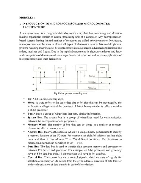 Microperocessor Microprocessor And Microcontroller Studocu