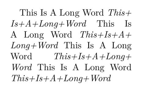 Line Breaking How To Stop Long Words With In Them From Going Into The Margins TeX