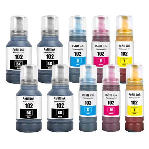 Compatible Inks 102 For Epson Ecotank Et 2751 2756 2850 2851 2856 3700