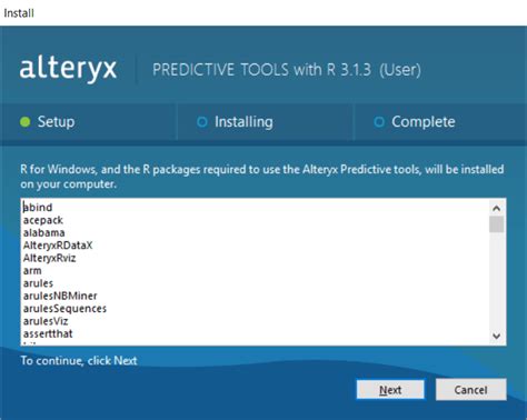 Alteryx Install R Predictive Tools Dataveld