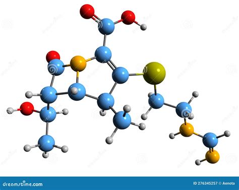 3d Image Of Imipenem Skeletal Formula Stock Illustration Illustration