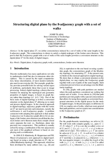 Pdf Structuring Digital Plane By The 8 Adjacency Graph With A Set Of