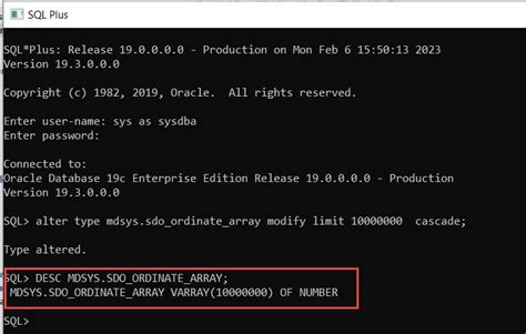 Error 000224 Cannot Insert Features Limit For Max Of Ordinates In The Sdoordinates Va
