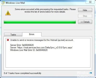 Windows Live Mail Error 0X80048820 Fix Windows Bulletin