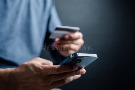 Shopping Online Payment E Commerce Concept Man Hand Using Smart Phone