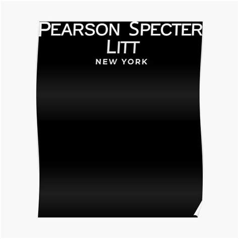 Pearson Specter Litt Logo Poster For Sale By Davidhillfg Redbubble
