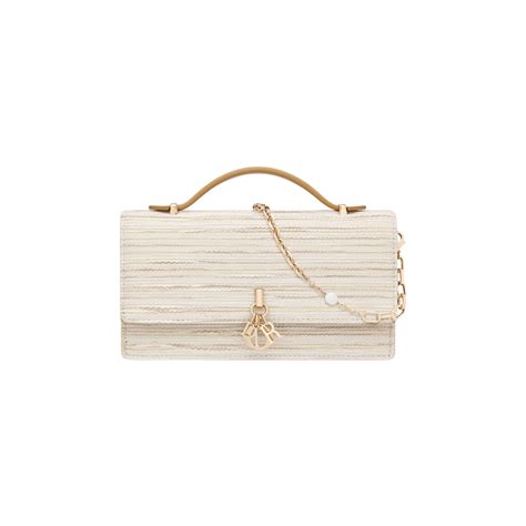 디올 오르 미스 디올 라이트 백 골드 톤 메탈릭 쓰레드 Dior Kream