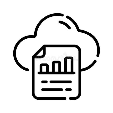 An Editable Outline Icon Showing Business Cloud Report Stock Illustration Illustration Of