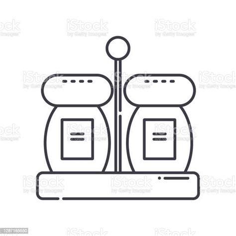 페퍼 병 아이콘 선형 절연 일러스트레이션 얇은 선 벡터 웹 디자인 사인 흰색 배경에 편집 가능한 스트로크가 있는 개요 개념 기호