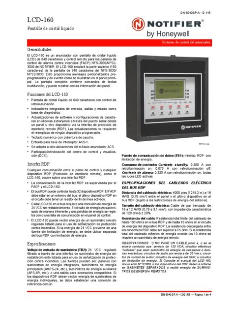 Anunciador Remoto Lcd 160 Dn 6940sp Pdf Diodo Emisor De Luz