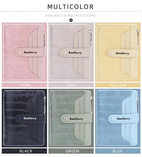 Baellery Women Wallets Short Stone Stripe Top Quality Card Holder