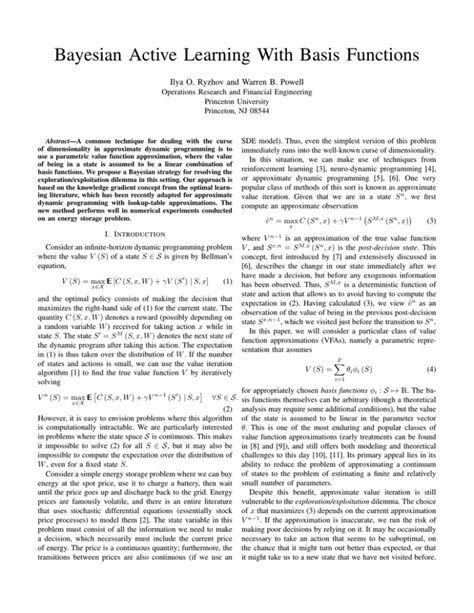 Bayesian Active Learning With Basis Functions