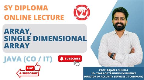 Array Single Dimensional Array Java Sy Diploma If Co Aiml