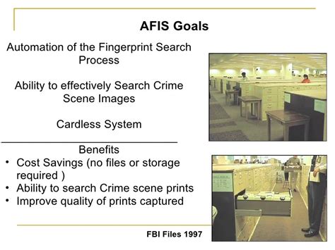 Automated Fingerprint Identification Systems