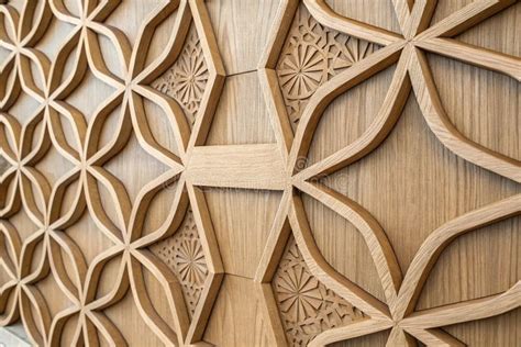 Geometric Wooden Wall Pattern Generated By Ai Stock Illustration Illustration Of Material